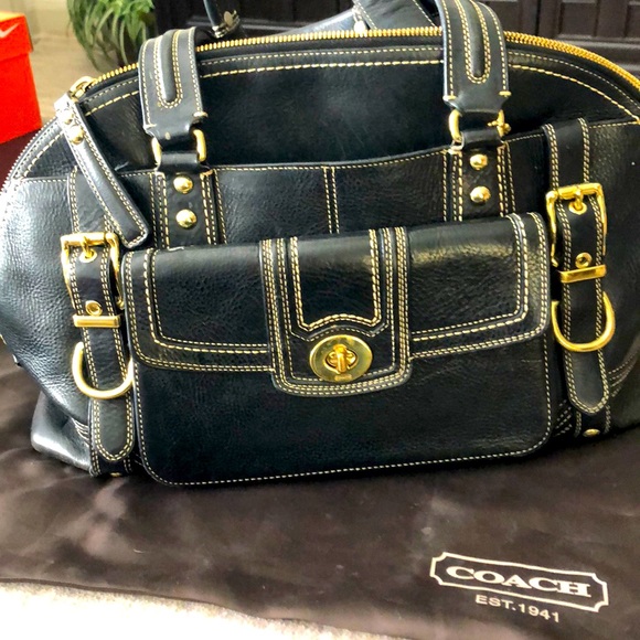 Coach | Bags | Coach Satchel Large Black Tote | Poshmark